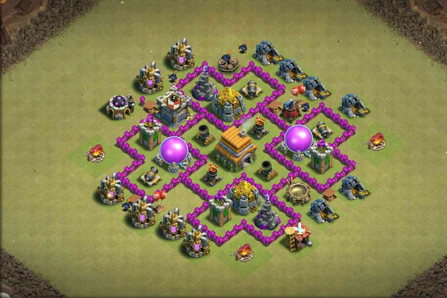 Best TH6 Base - War | Anti 2 Star Layout - Clash of Clans - 2025