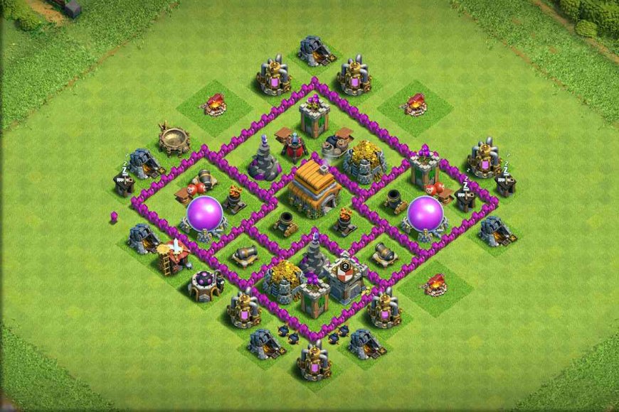Powerful CoC TH6 Trophy Base for Trophy Protection - 2025