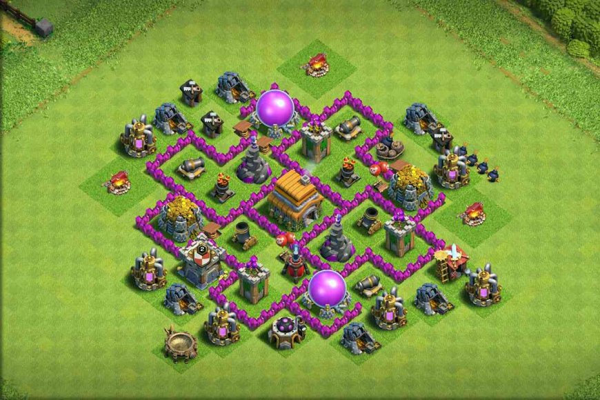 Pro TH6 Trophy Base Layout for Clashing Success - 2025