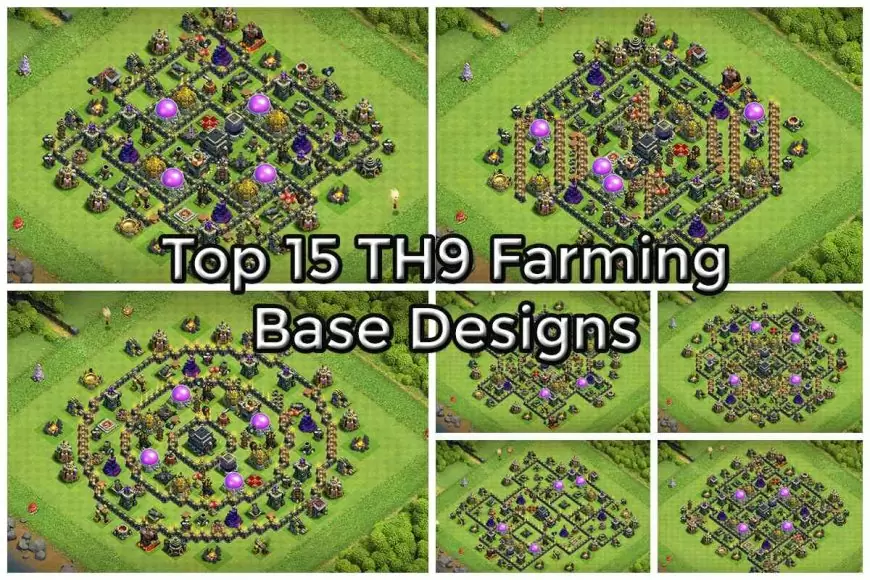 Top 15 TH9 Farming Base Designs - Clash of Clans: Max Loot Protection ...