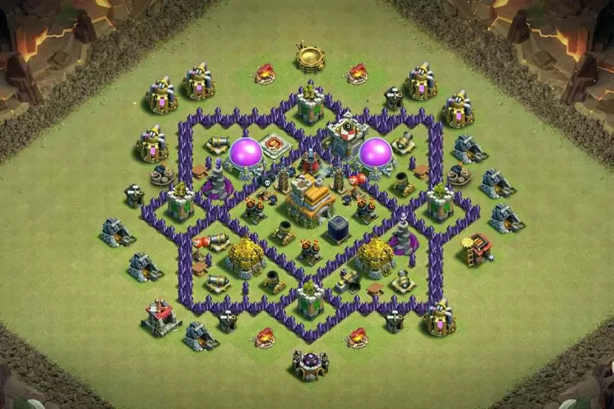 Best TH7 Base - War | Anti 2 Star Layout - Clash of Clans - 2025