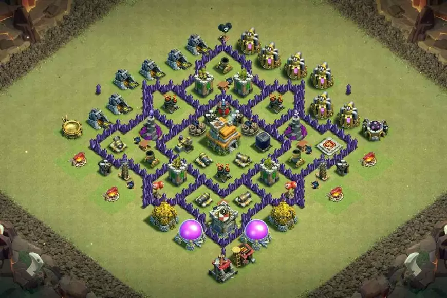 Best TH7 War Base Anti 2 Star Design - 2025
