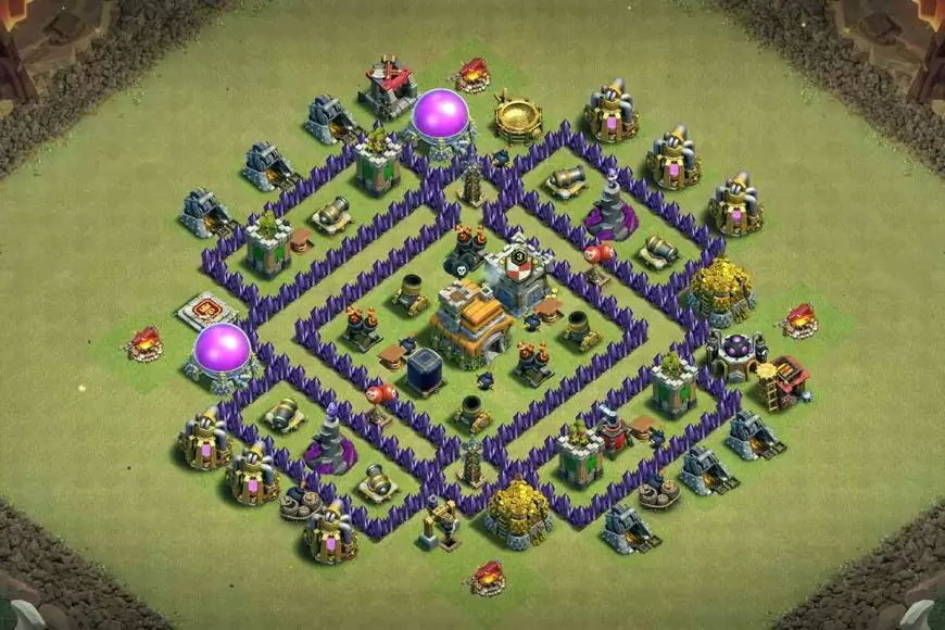 Best TH7 War Base for COC Domination - 2025
