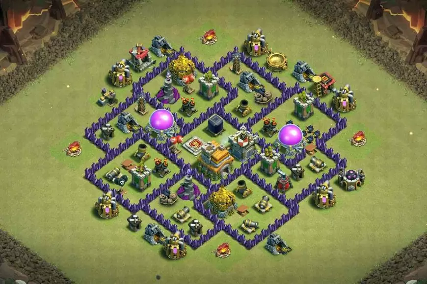Powerful TH7 Clash of Clans War Base - 2025