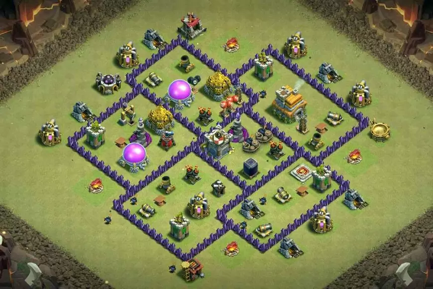 Pro TH7 War Base for Perfect Defense - 2025