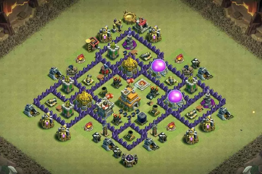 Best TH7 Base Layout for COC War - ClashCodes